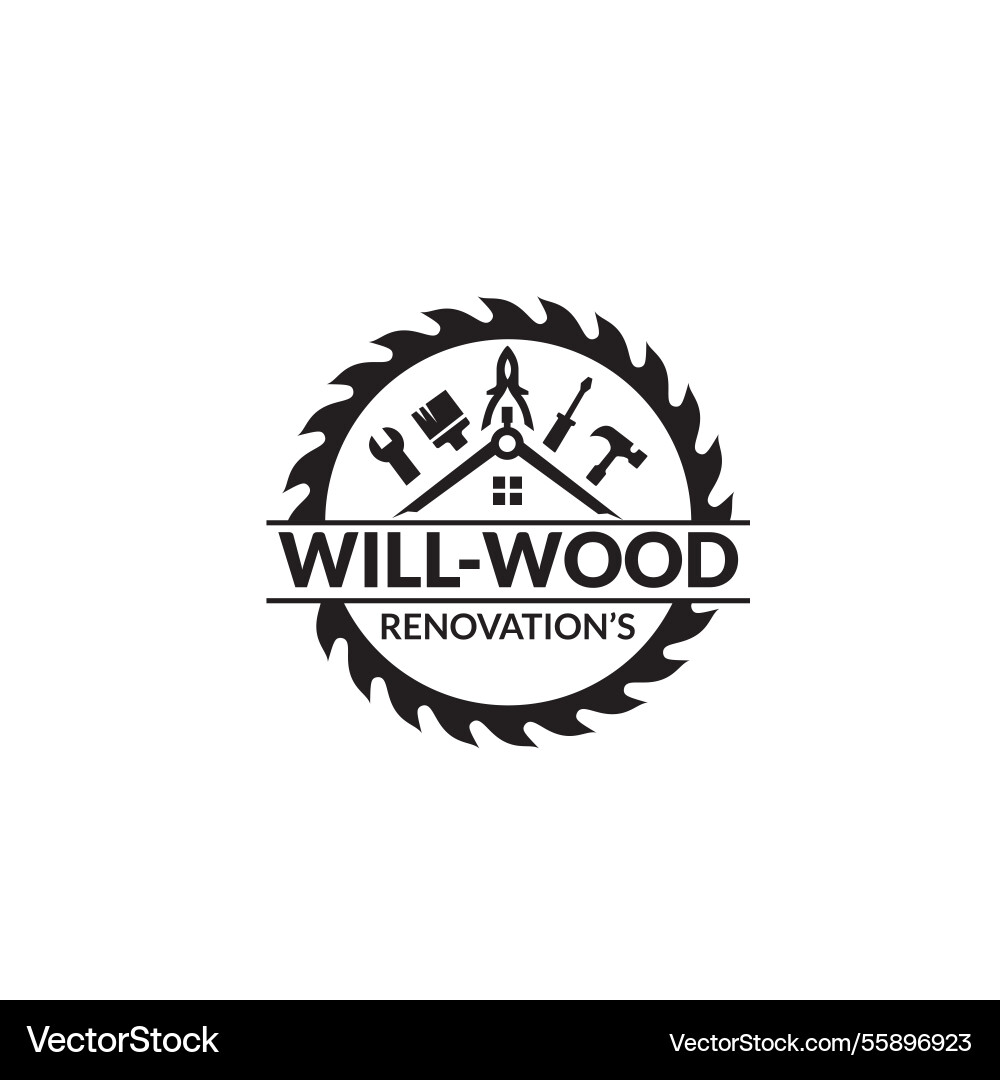 Carpentry business logo Royalty Free Vector Image