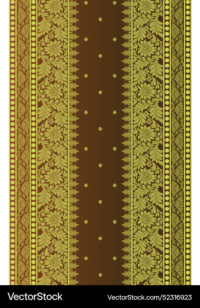 Indian ethnic sari design which is originated Vector Image