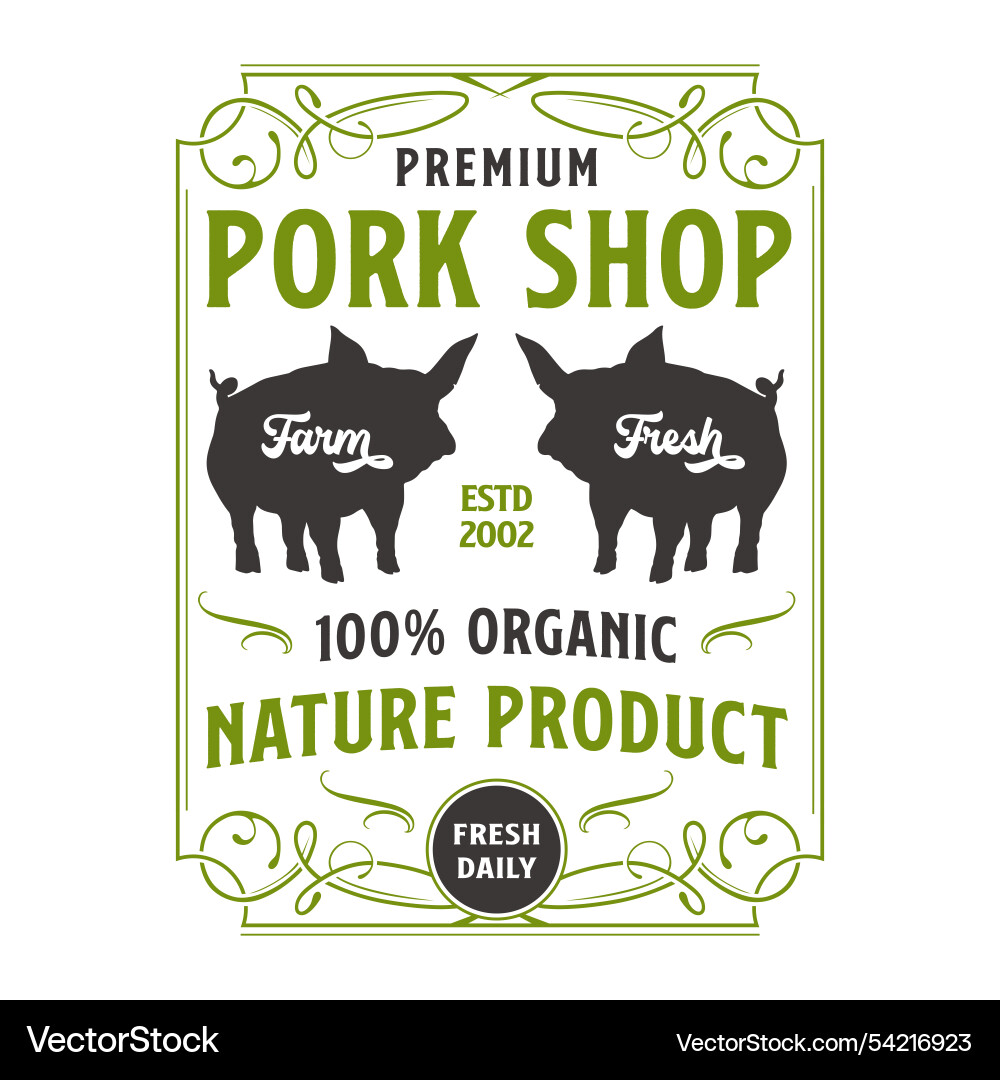 Organic farm fresh products logo Royalty Free Vector Image