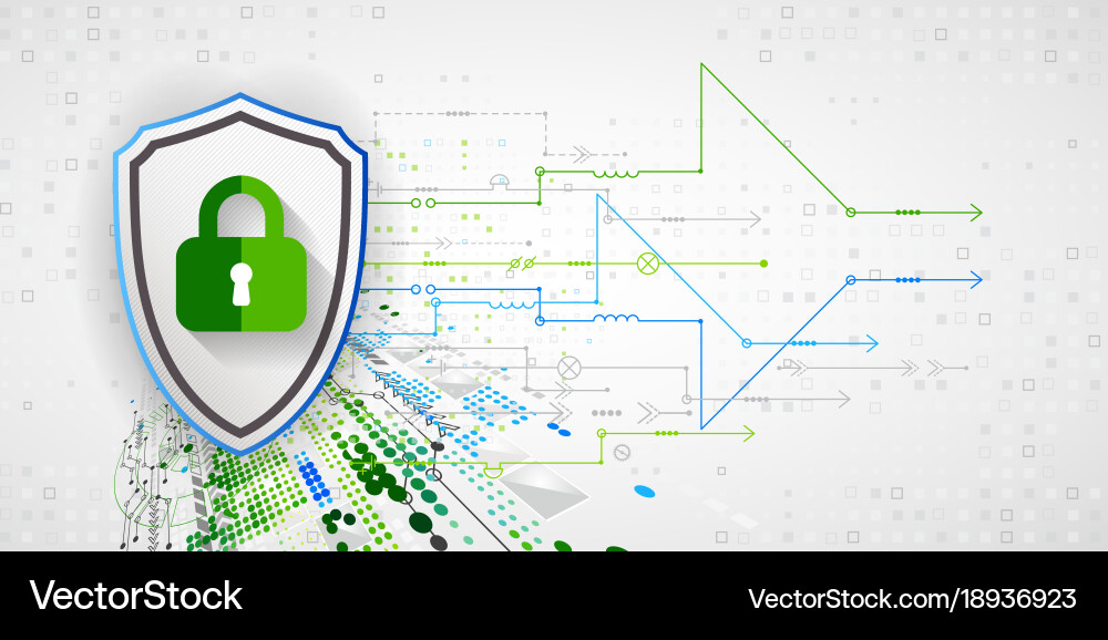 Protection concept of digital and technological Vector Image