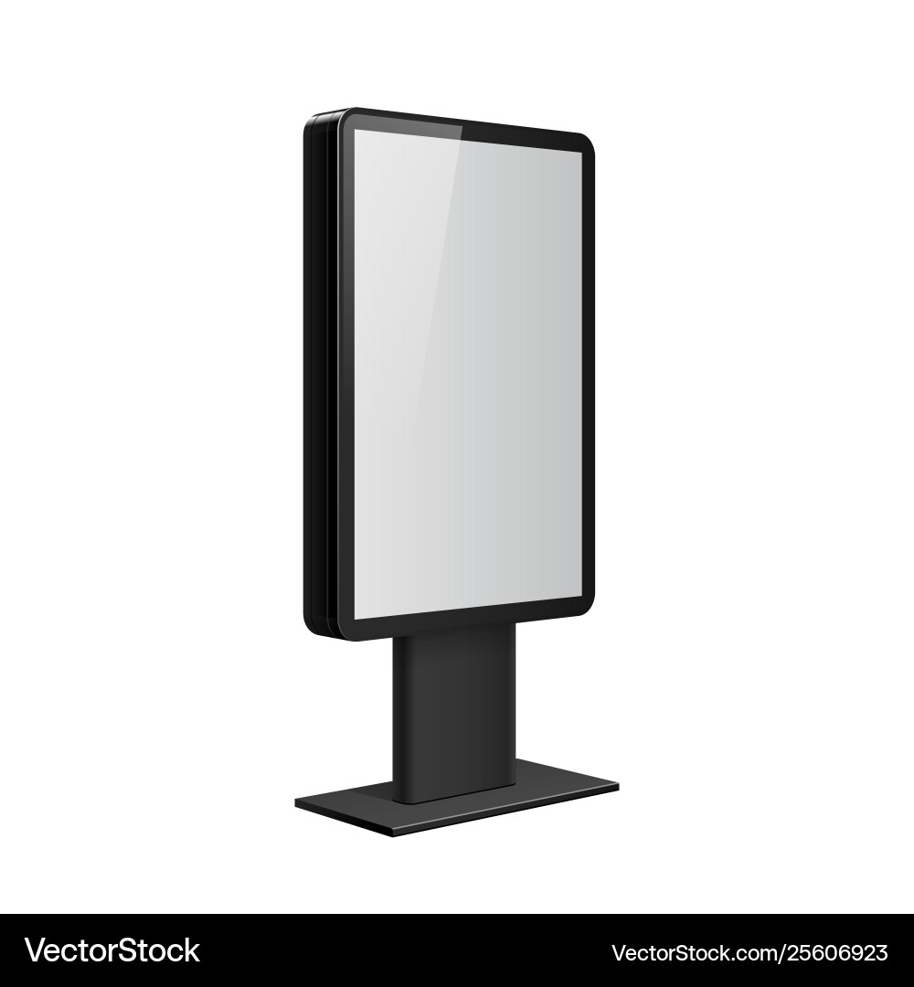 Realistic light box template on white background Vector Image