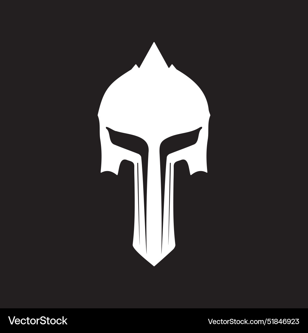 Striking yellow spartan helmet Royalty Free Vector Image