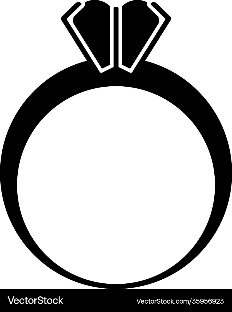 Valentine heart ring icon Royalty Free Vector Image