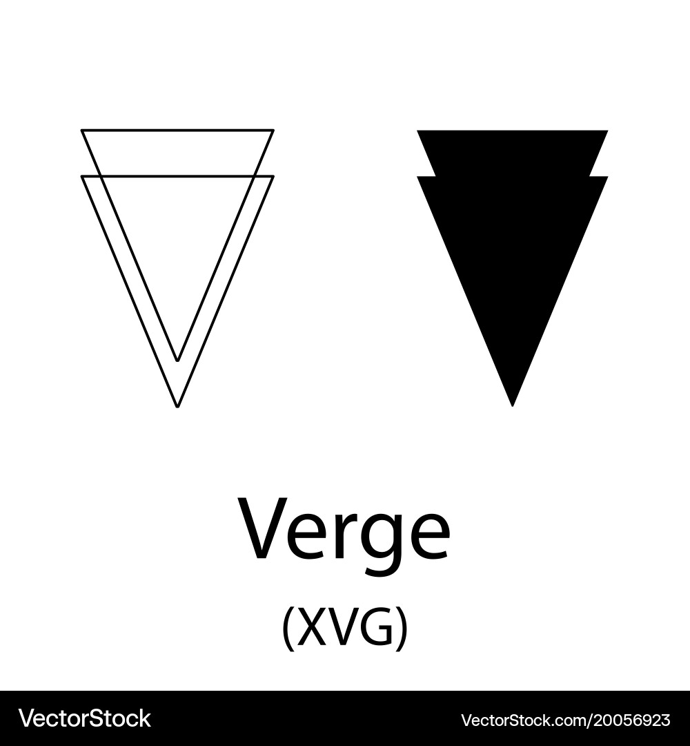 Verge black silhouette Royalty Free Vector Image