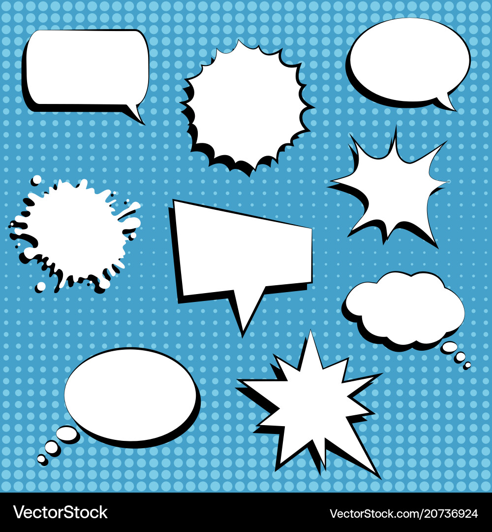 Colorful comics template Royalty Free Vector Image
