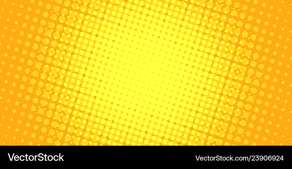 Yellow halftone background Royalty Free Vector Image