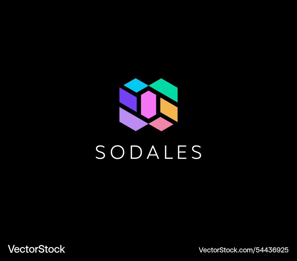 Abstract logo from geometric shapes universal Vector Image