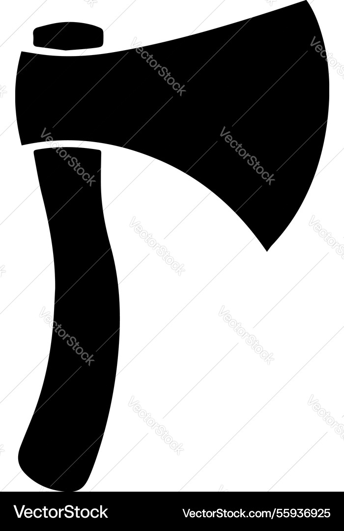 Axe icon black isolated Royalty Free Vector Image