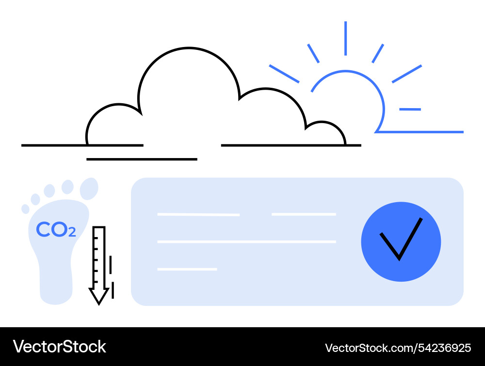 Carbon footprint reduction and sustainability Vector Image