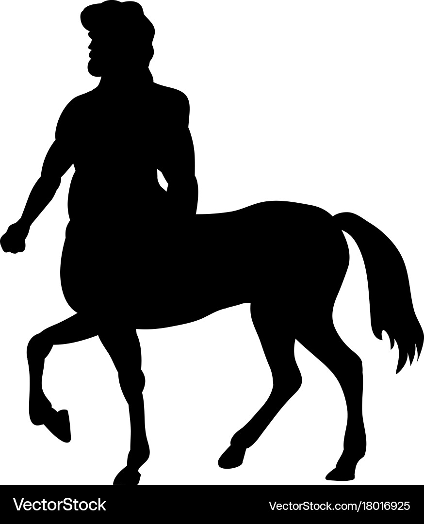 Centaur silhouette ancient mythology fantasy Vector Image