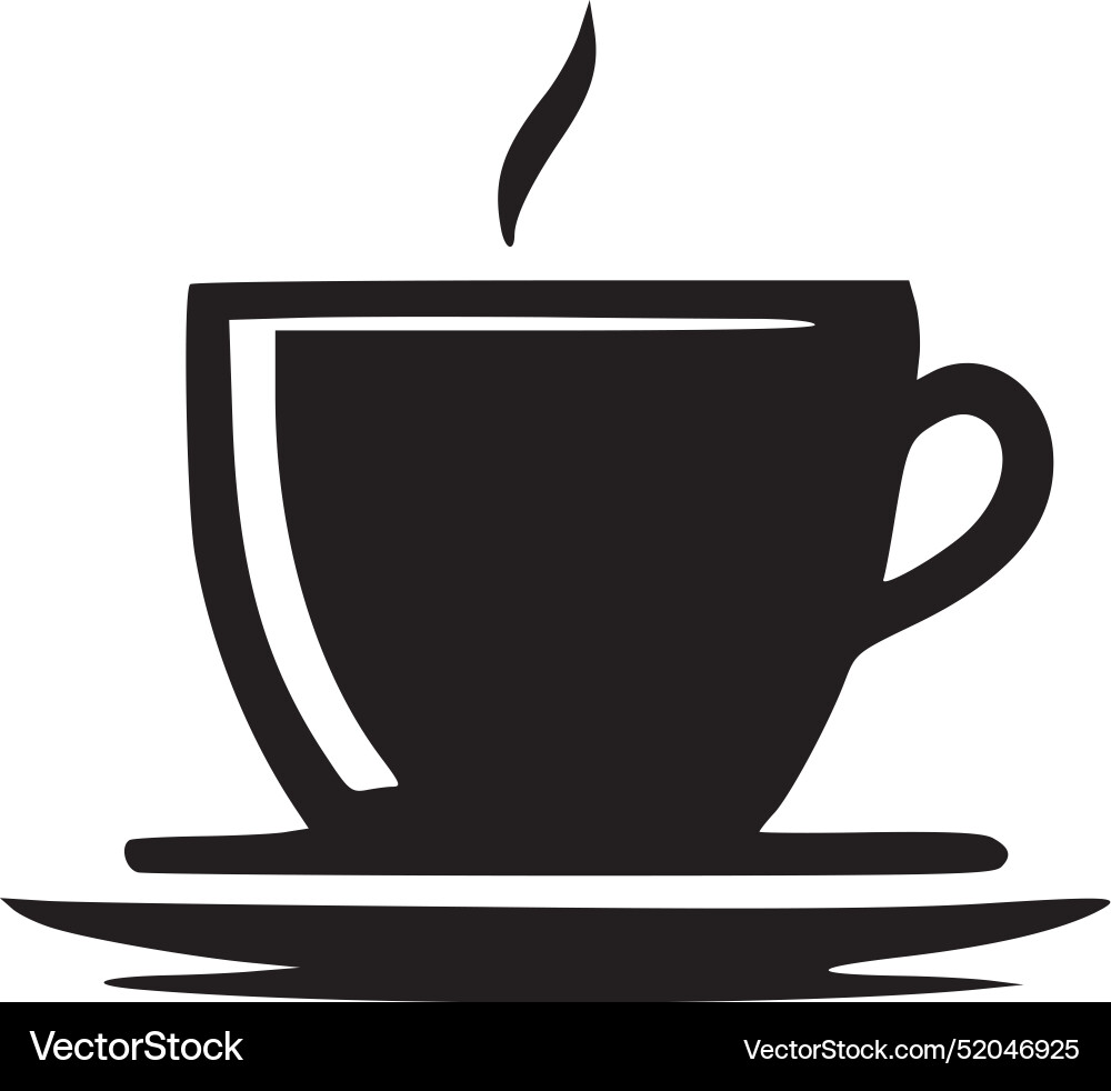 Coffee - black and white isolated icon Royalty Free Vector