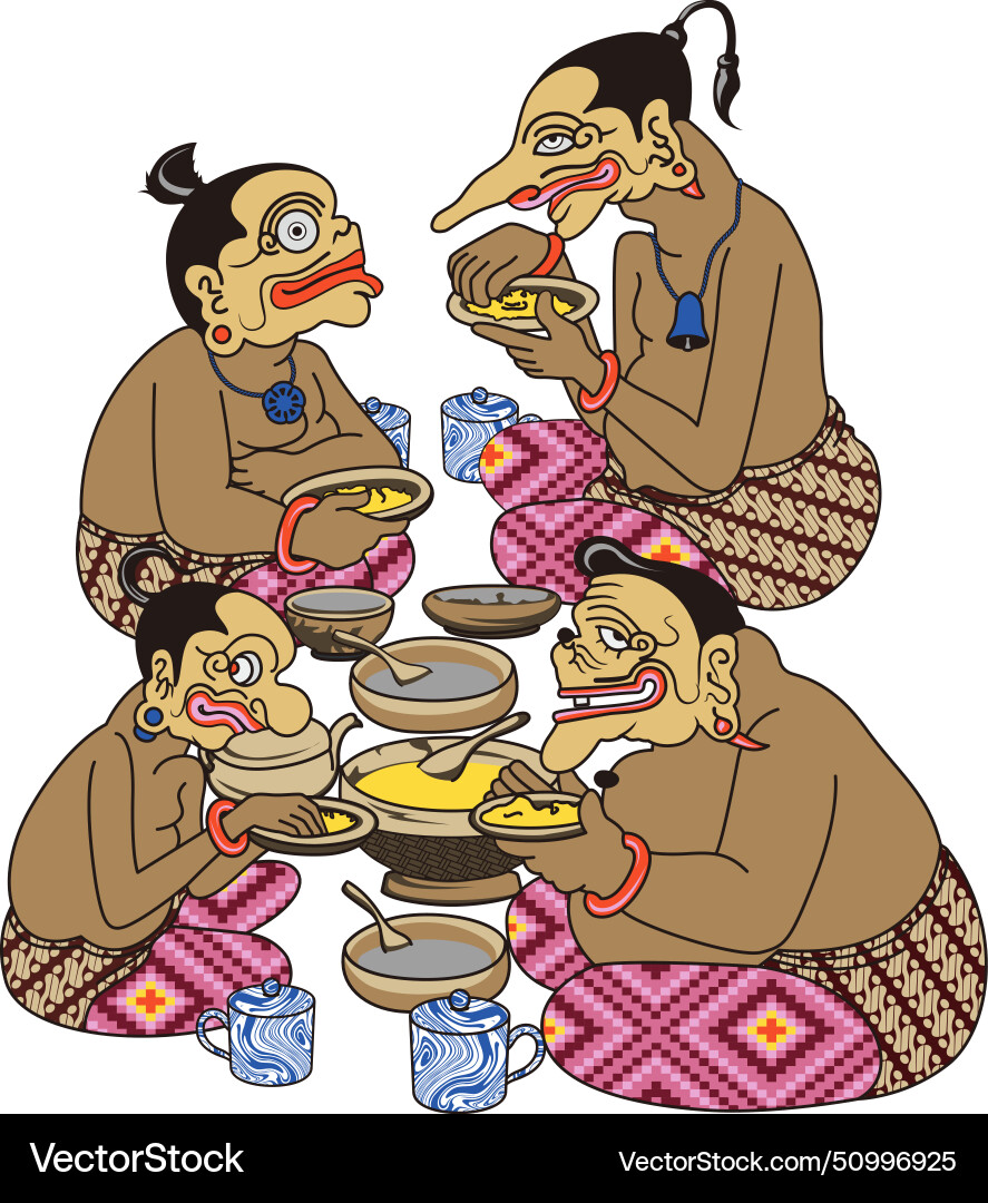 Dawala punakawan Royalty Free Vector Image - VectorStock