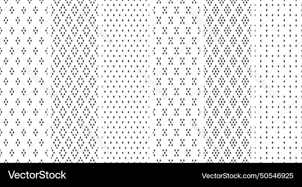 Diamond Dot Pattern Set Royalty Free Vector Image