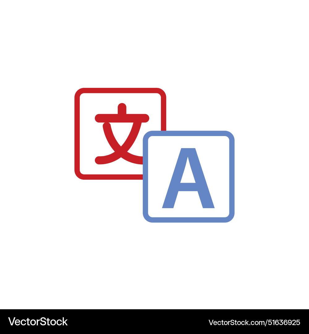 Different language translation icon Royalty Free Vector
