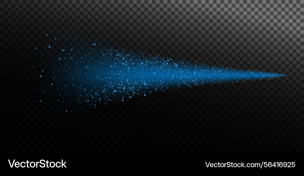 Dynamic Blue Particle Spray Effect Royalty Free Vector Image