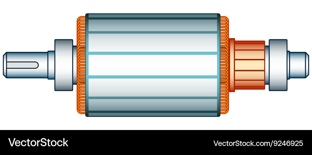 Electric motor rotor Royalty Free Vector Image