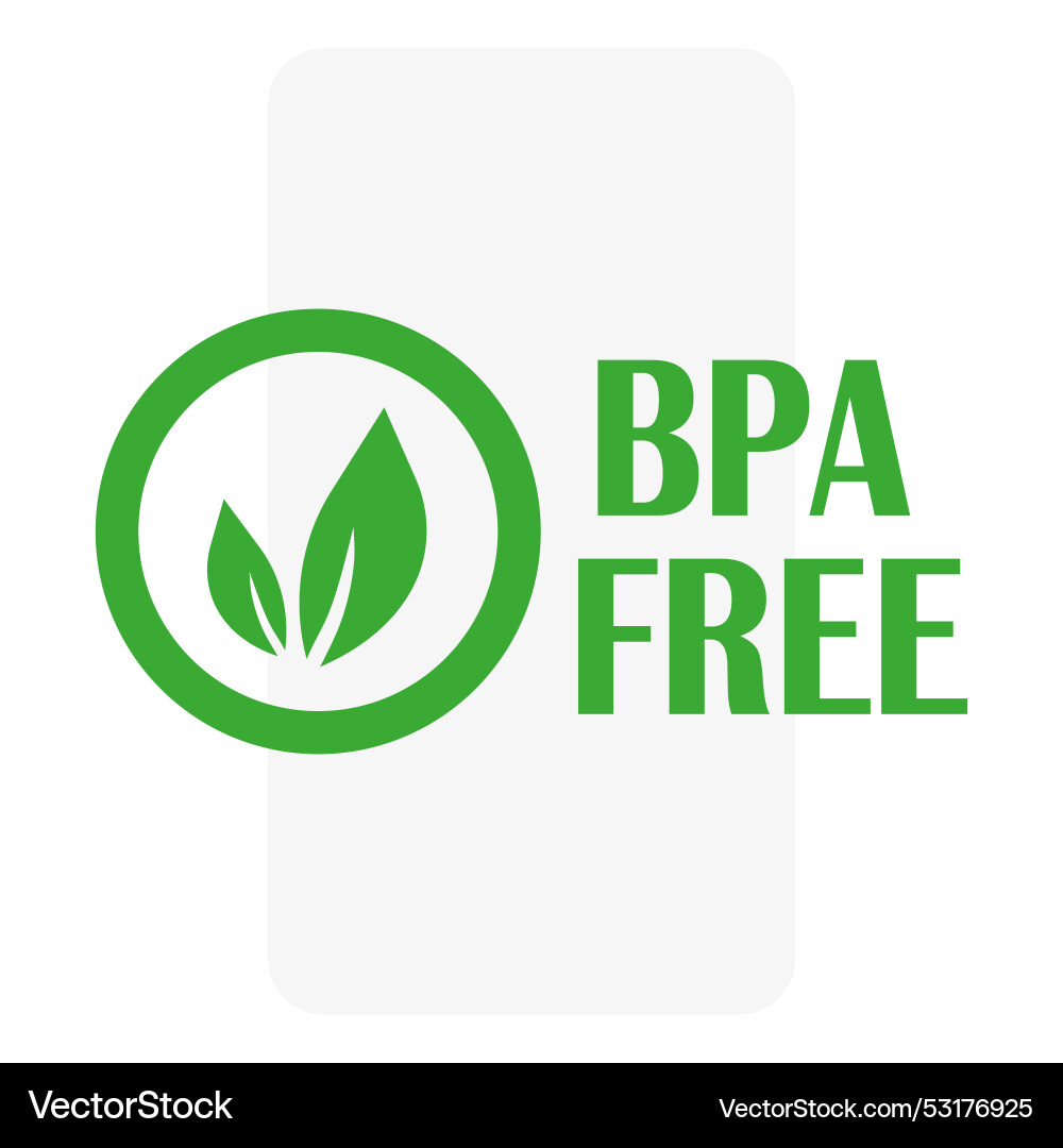 Green bpa free packaging Royalty Free Vector Image