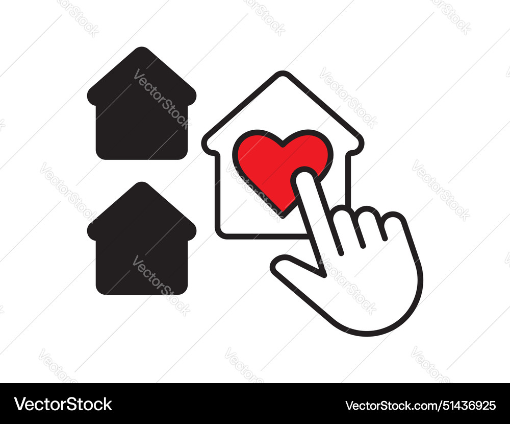 Icon a house representation isolated against Vector Image