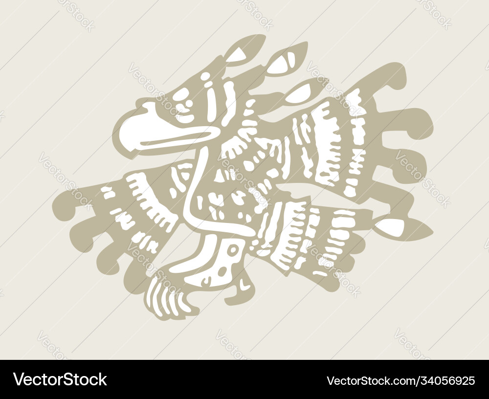 Indian eagle totem symbol Royalty Free Vector Image
