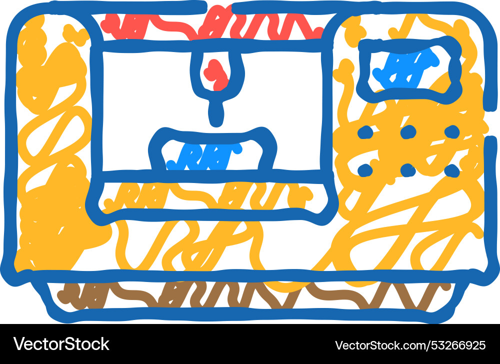 Laser engraving icon doodle Royalty Free Vector Image