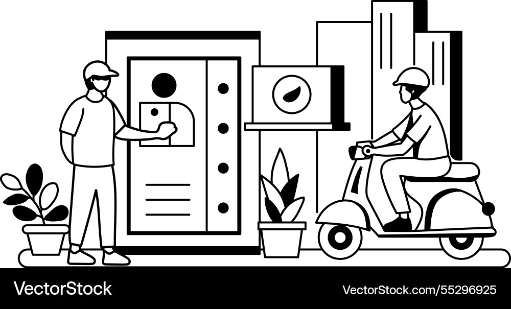 Parcel delivery Royalty Free Vector Image - VectorStock