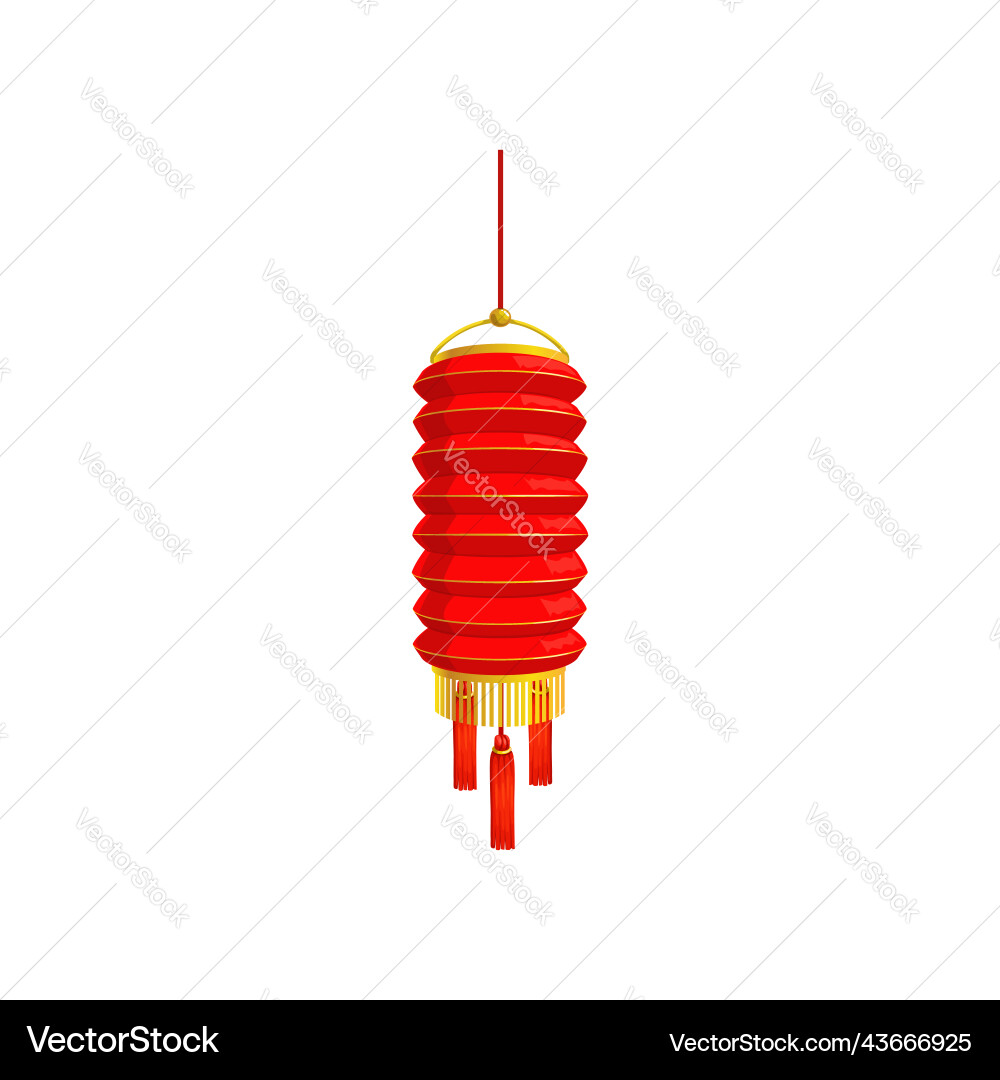 Spring festival decoration isolated lamp lantern Vector Image