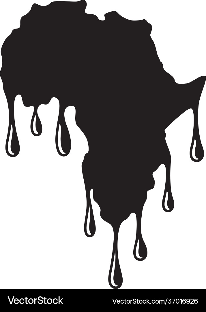 Africa dripping sign Royalty Free Vector Image