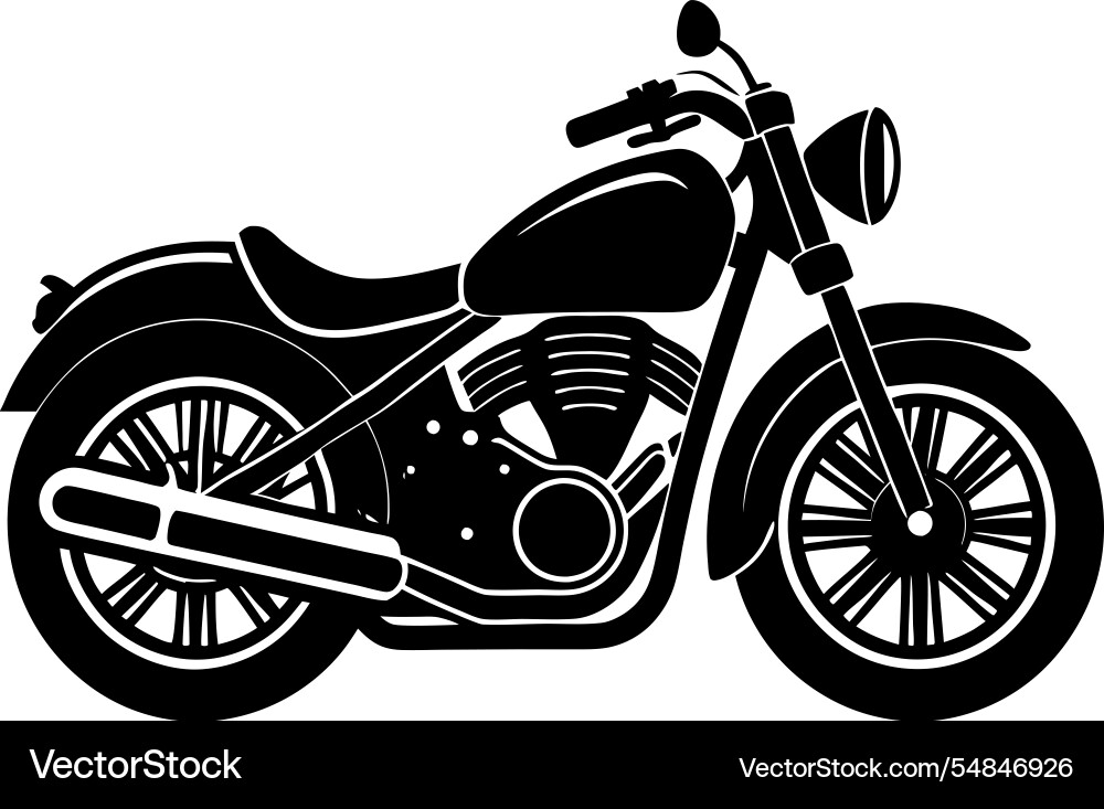 Bold motorcycle silhouette design minimalist Vector Image