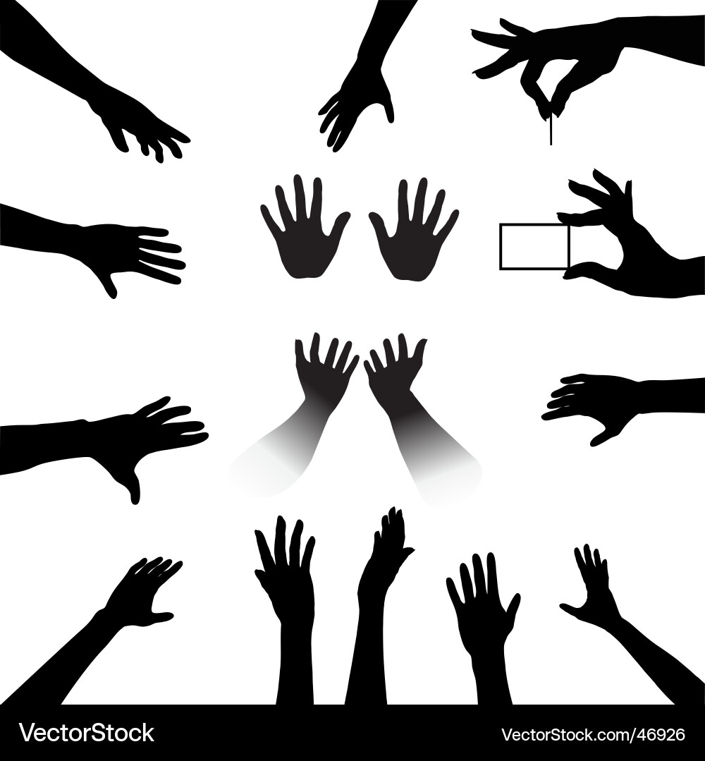 Hands Reaching Vector Images (over 6,400)