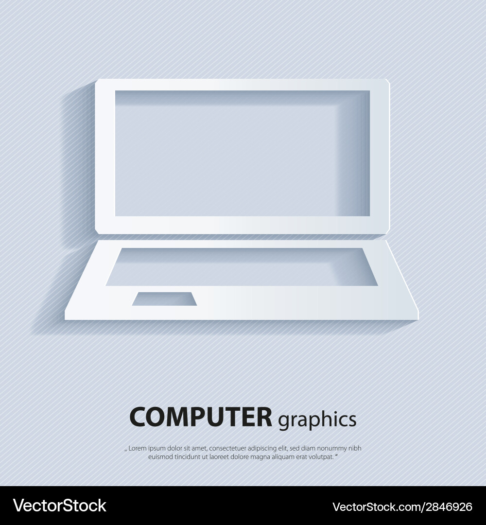 Modern computer - laptop Royalty Free Vector Image