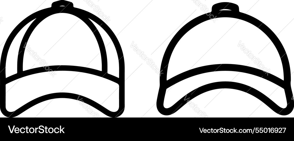 Baseball cap line icon linear style sign Vector Image