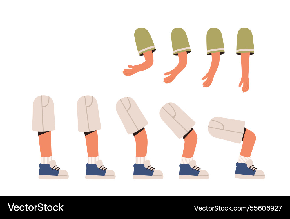 Character body parts set Royalty Free Vector Image