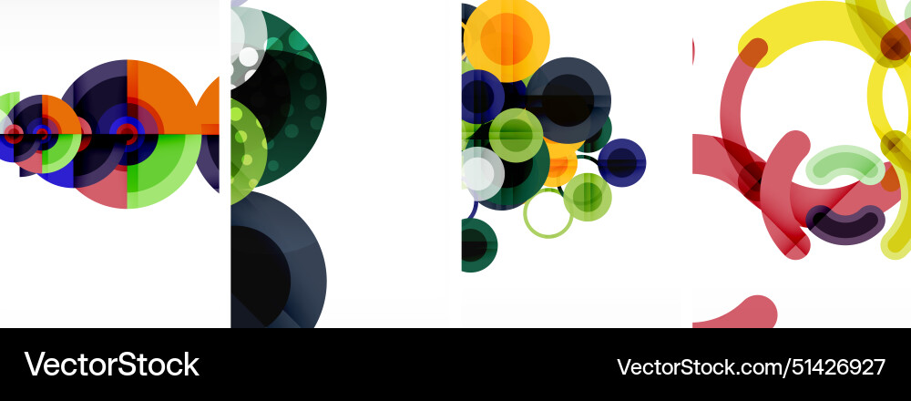 Charming geometric abstract posters mesmerizing Vector Image