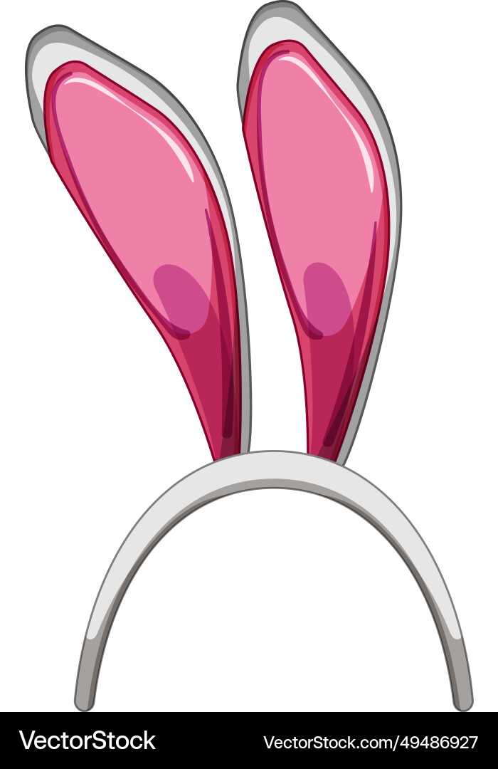 Funny easter bunny ear cartoon Royalty Free Vector Image