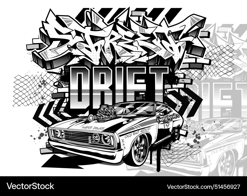 Graffiti car Royalty Free Vector Image - VectorStock