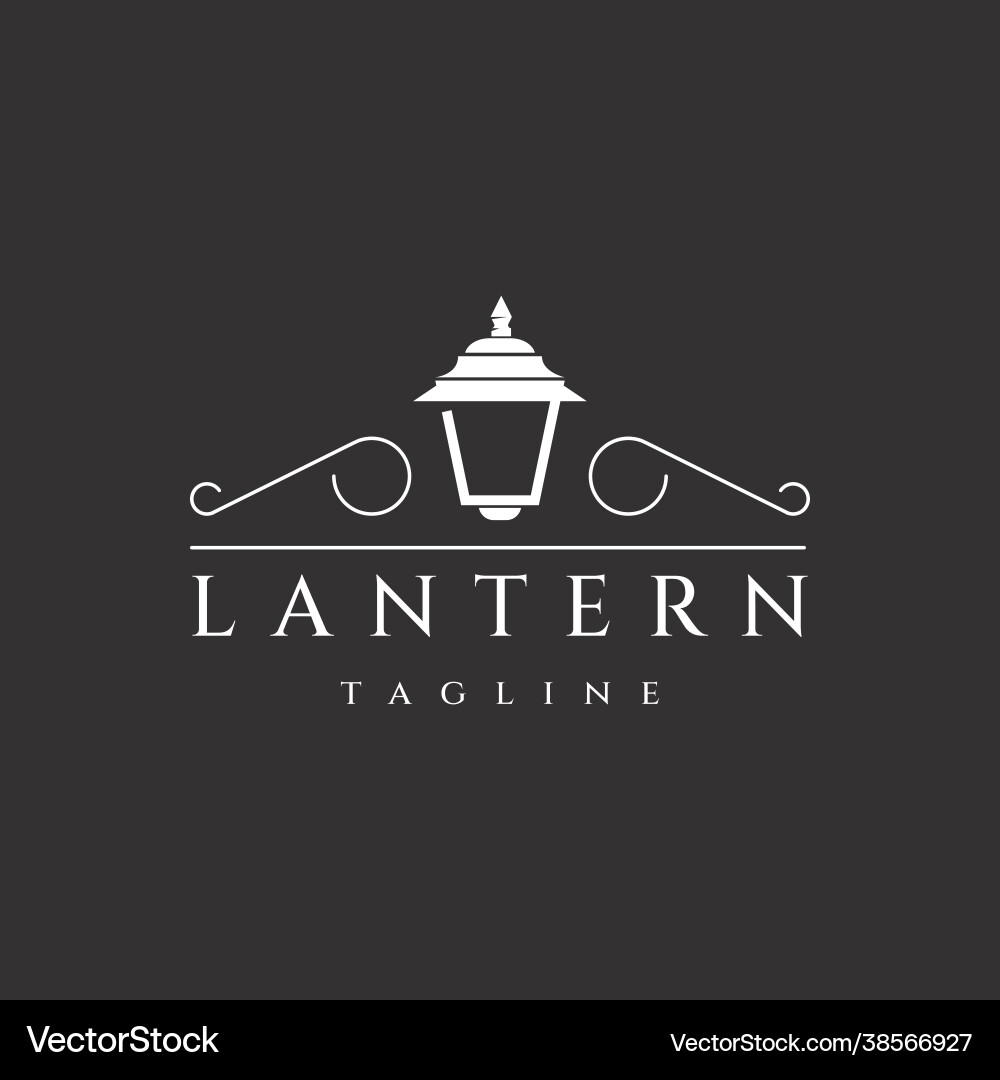 Lantern logo design Royalty Free Vector Image - VectorStock