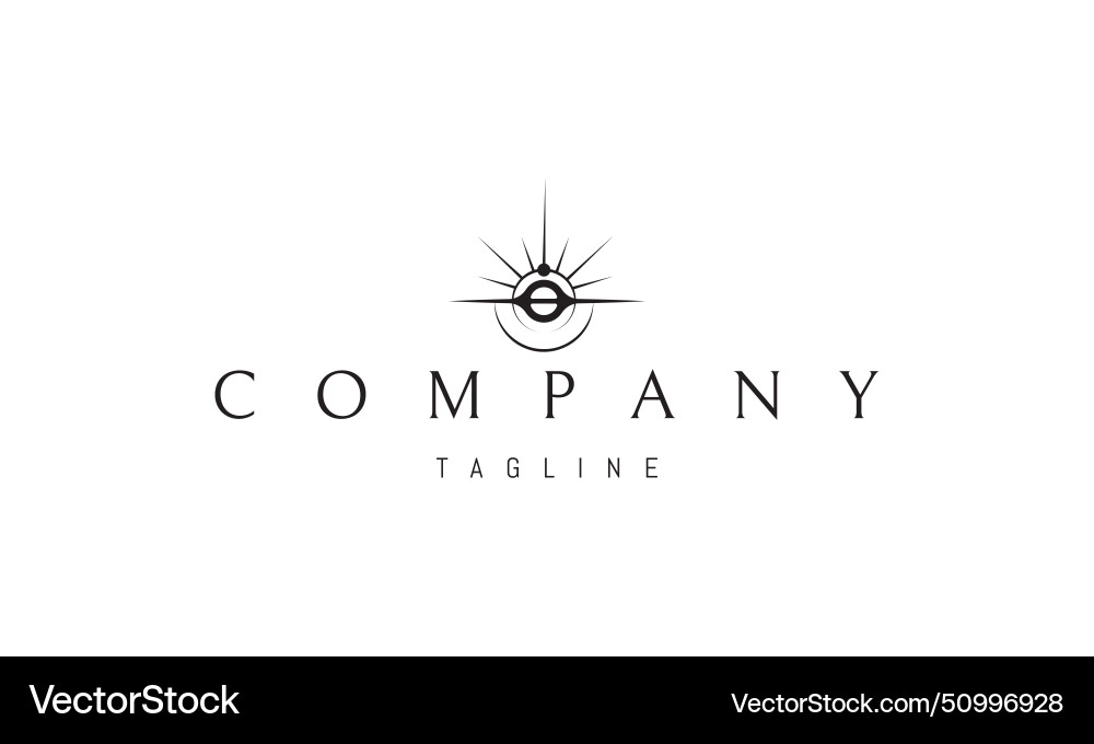 A logo with an abstract image of black Royalty Free Vector