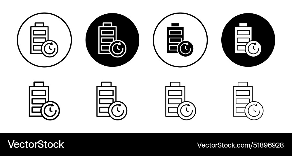 Battery time to charge full level in less Vector Image