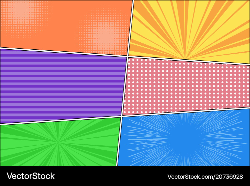 Colorful comics template Royalty Free Vector Image