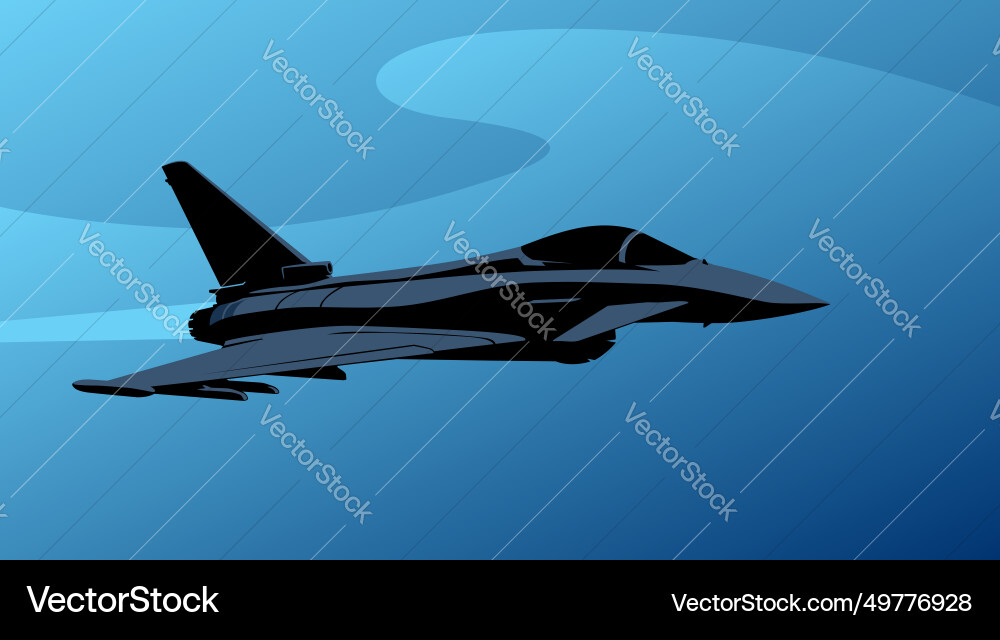 Eurofighter typhoon fighter jet Royalty Free Vector Image
