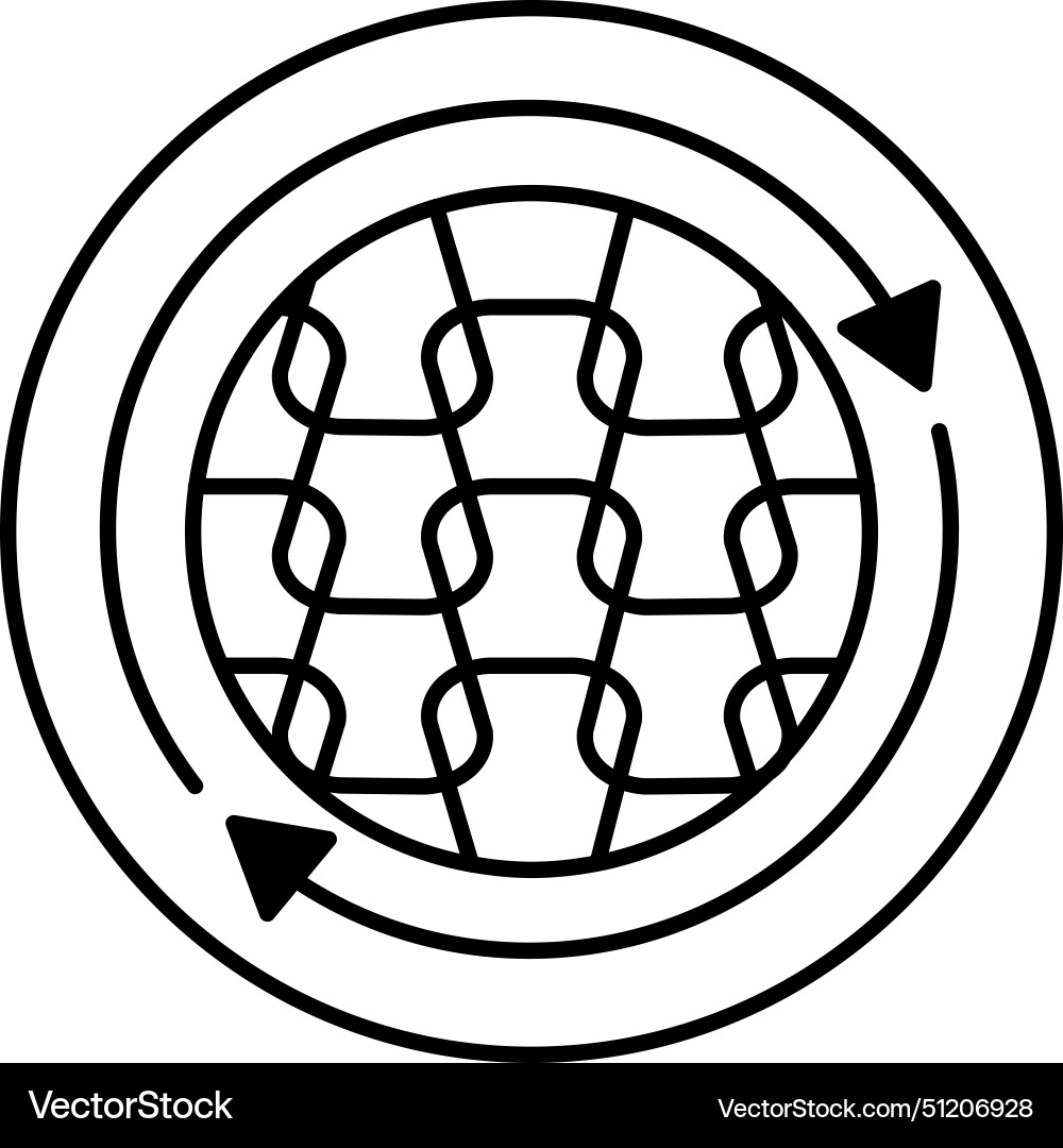 Recycled nylon icons black and white Royalty Free Vector