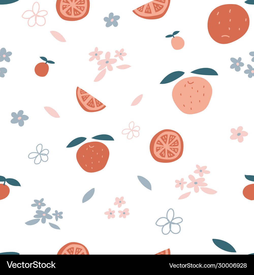 Seamless orange pattern Royalty Free Vector Image