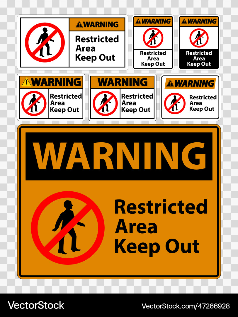 Warnung eingeschränkter Bereich halten Symbolzeichen Zeichen