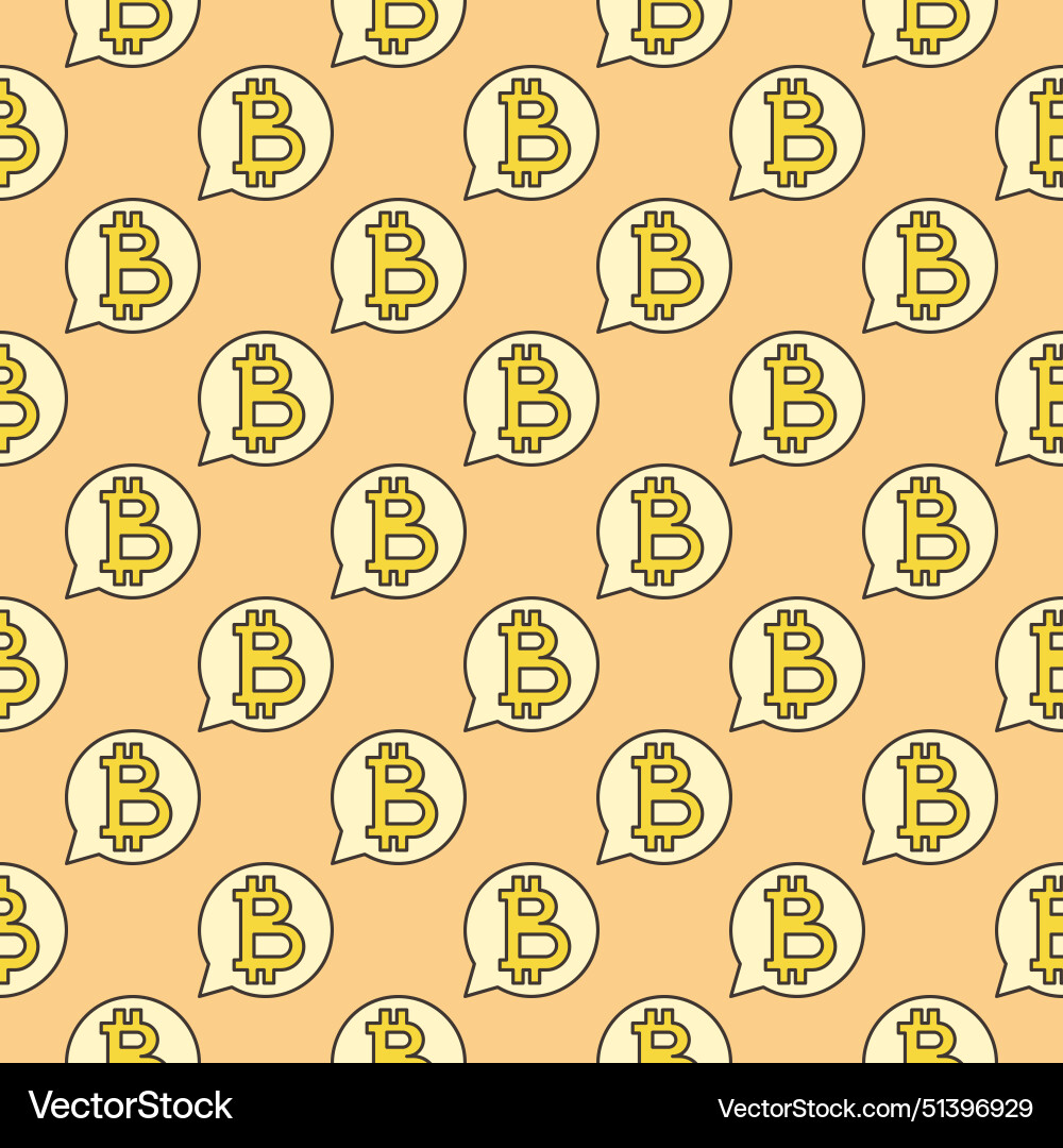 Bitcoin sign in speech bubble cryptocurrency Vector Image