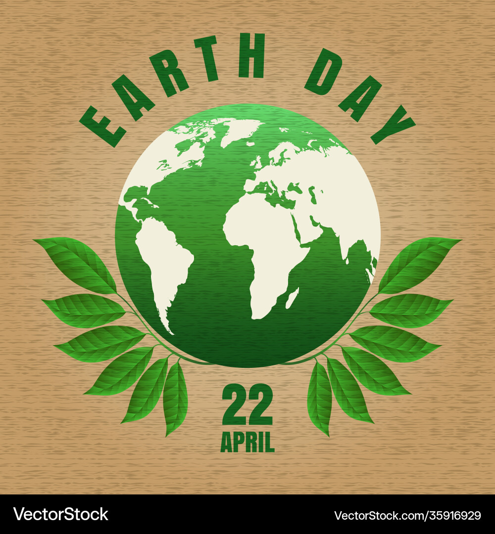 Earth day craft poster Royalty Free Vector Image