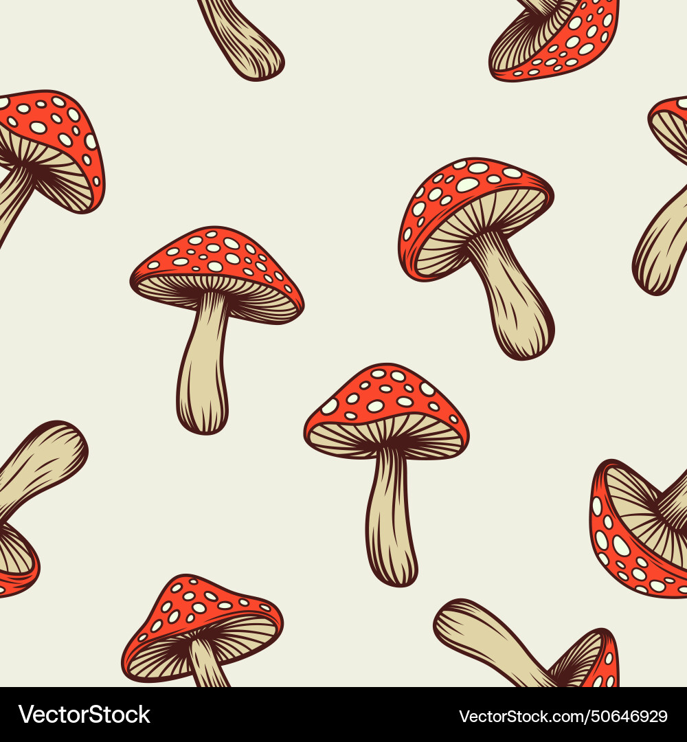 Seamless pattern with hand drawn cartoon Vector Image
