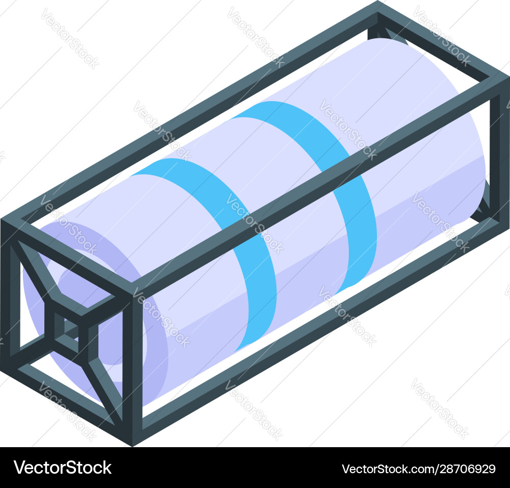 Tank Container Icon - Isometric Royalty Free Vector Image