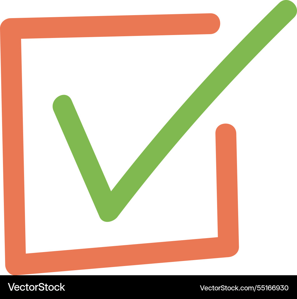 Agree right choice checkmark button Royalty Free Vector