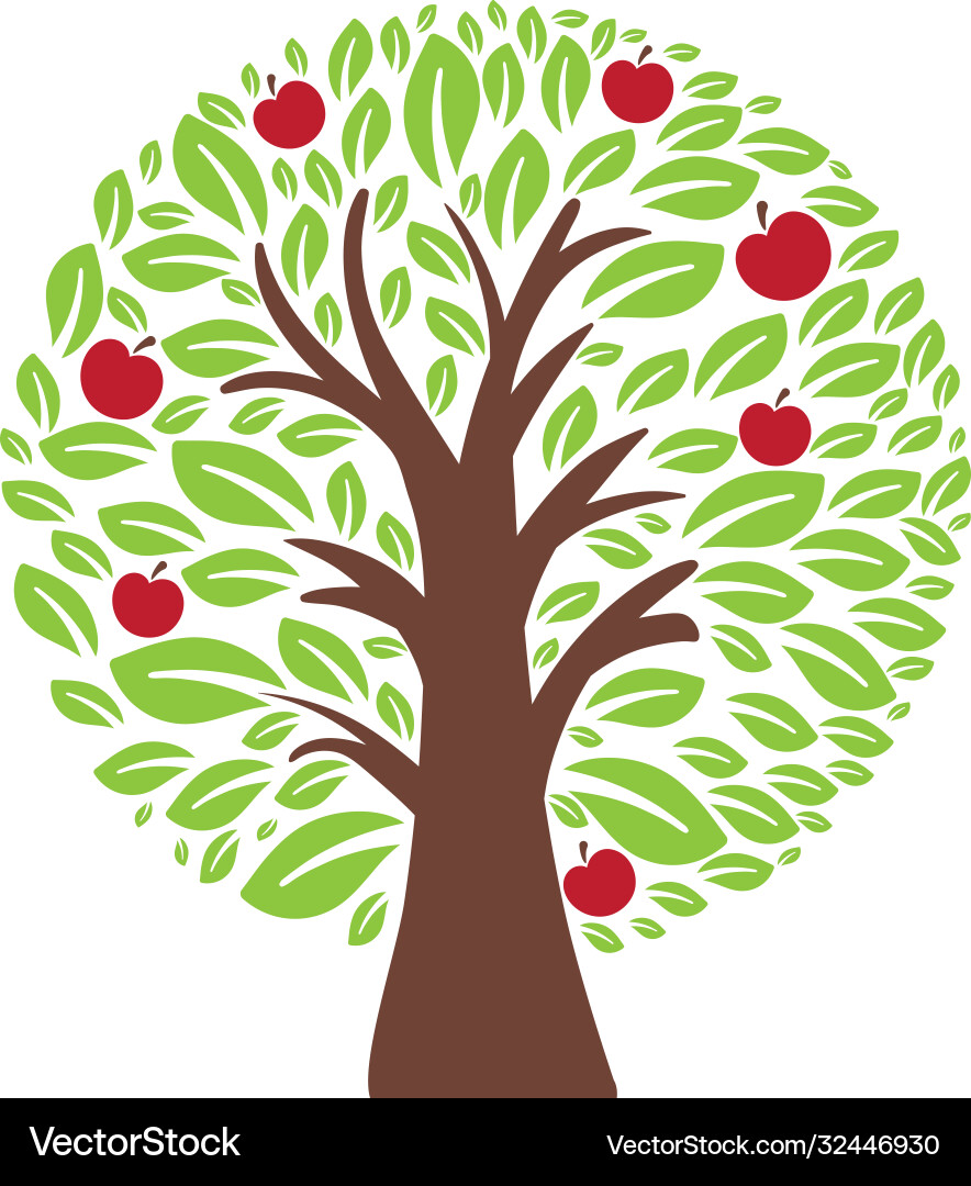Apple tree Royalty Free Vector Image - VectorStock