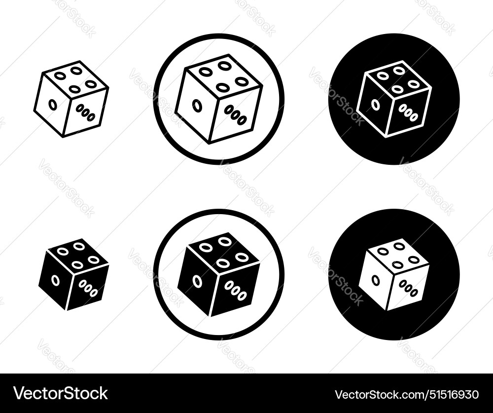 Dice icon Royalty Free Vector Image - VectorStock